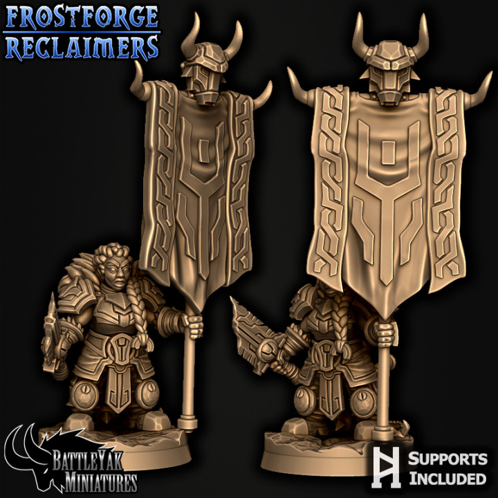 3D Printable Frostforge Reclaimers Character Pack by Battle Yak Miniatures