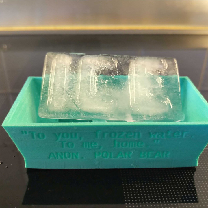 3D Printable customisable ice cube mold by Mark Teese