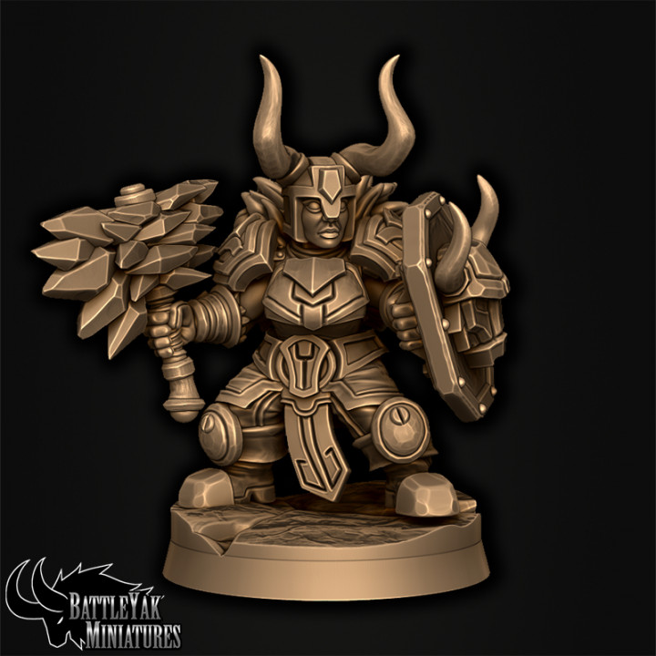 3D Printable Frostforge Battle-Damsel B by Battle Yak Miniatures