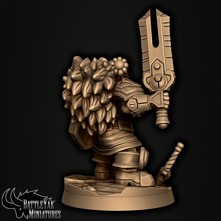 3D Printable Frostforge Battle-Damsel C by Battle Yak Miniatures