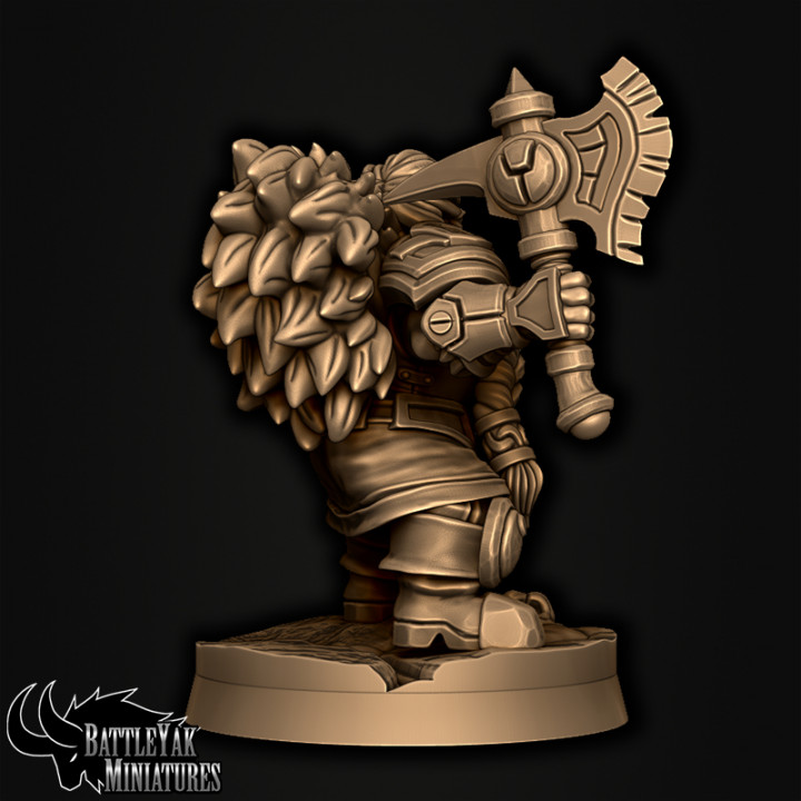 3D Printable Frostforge Battle-Damsel D by Battle Yak Miniatures