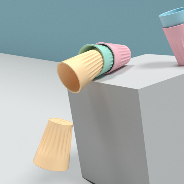 3D Printable CUP - Fading edges by Jeffrey Seynaeve