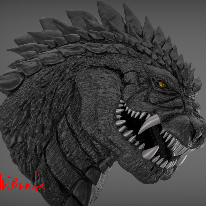 3D Printable Godzilla Singular Poin_Origin concept by BRADE HU