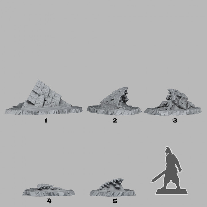 3D Printable BURIED ANCIENT TEMPLES by Fantastic Plants And Rocks