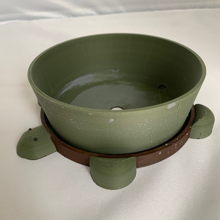 3D Printable Turtle Pot by Sabrina Russell