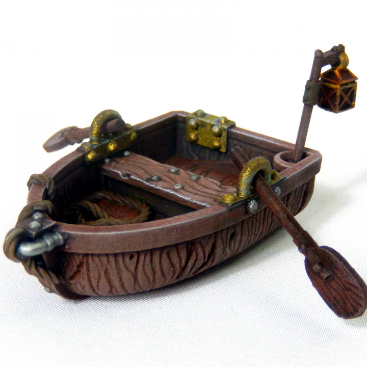 3D Printable Row Boat and Sail Boat Pack Fantasy Miniatures And Terrain ...