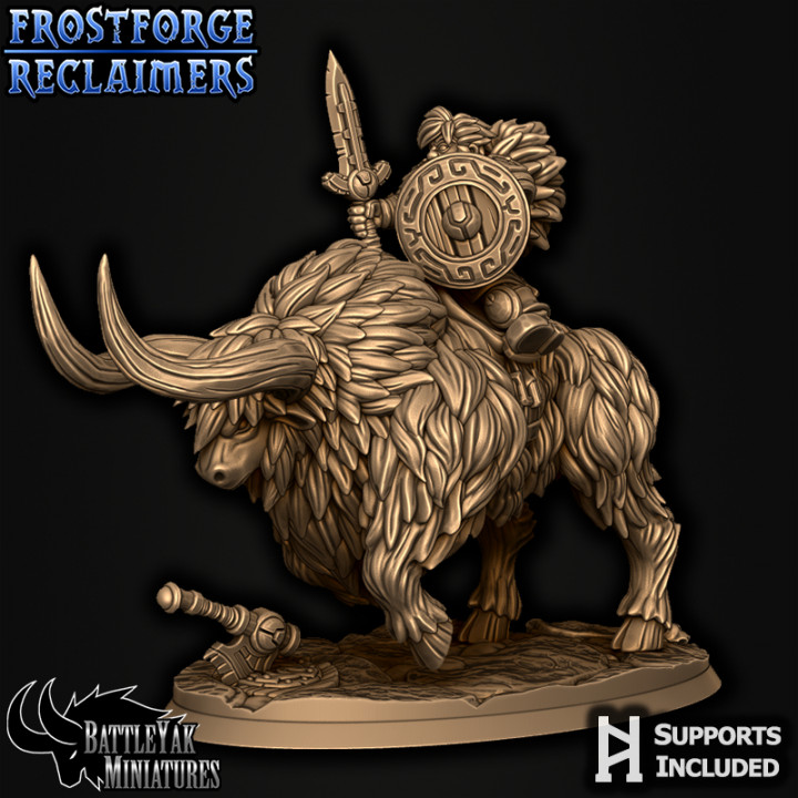 3D Printable Frostforge Shield-Maiden on Battle Yak A by Battle Yak ...