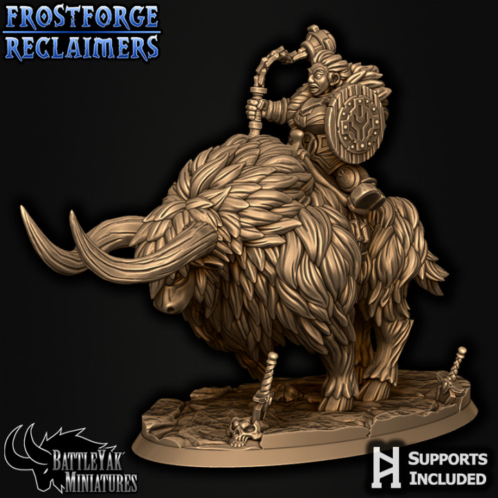 3D Printable Frostforge Shield-Maiden on Battle Yak B by Battle Yak ...
