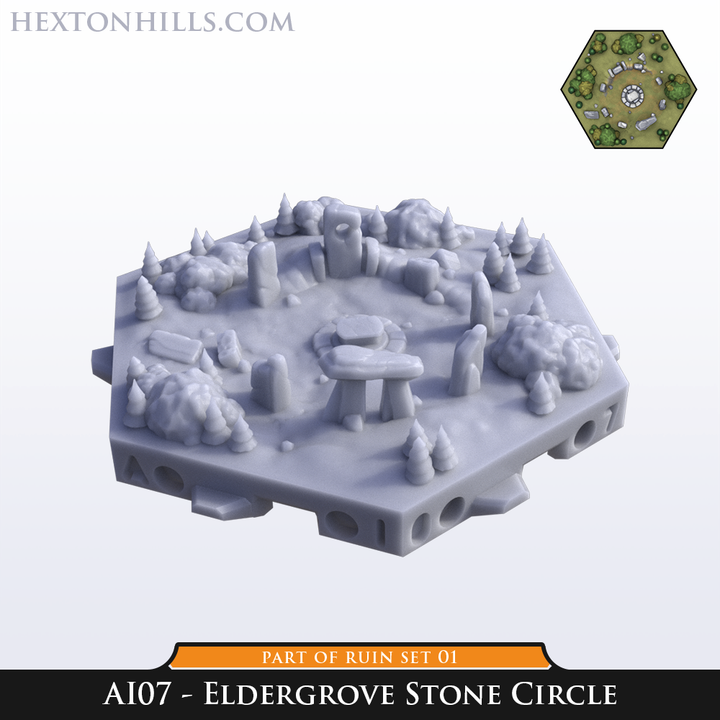 3D Printable Hexton Hills Ruins Set 01 by Hexton Hills