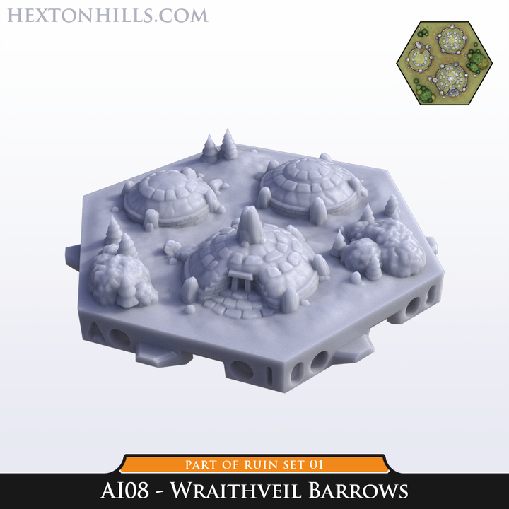 3D Printable Hexton Hills Ruins Set 01 by Hexton Hills