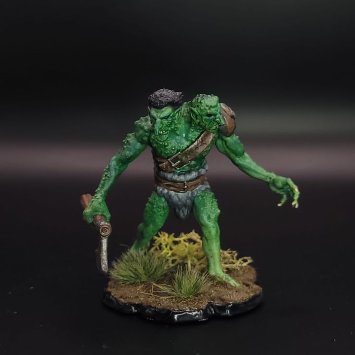 3D Print of Giant Two Headed Troll by Mage-Slayer-Miniatures