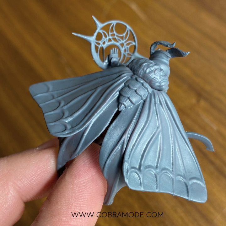 3D Printable Acharya, Noctuoidea Moth Mage (Pre-Supported) by CobraMode