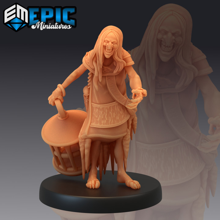 3D Printable Winter Hag Set / Blue Ice Witch / Arctic Old Woman by Epic ...