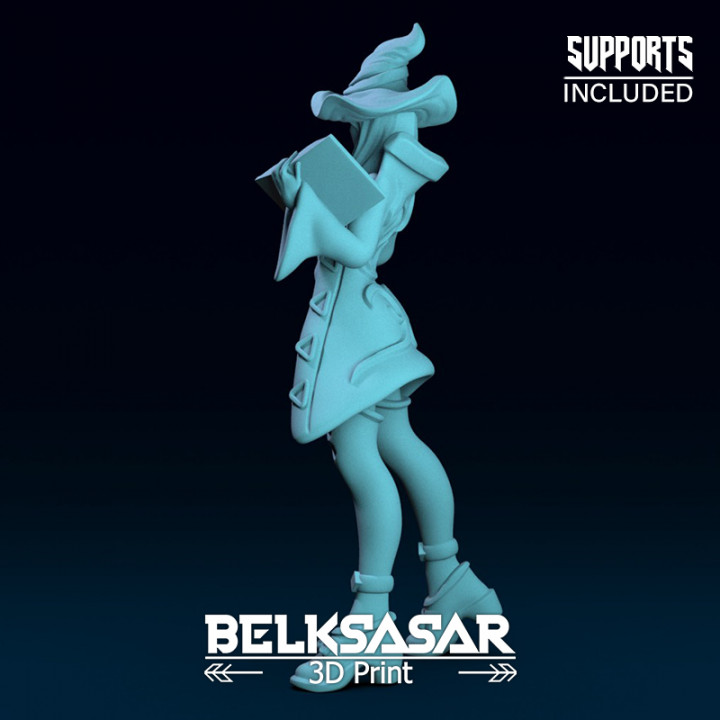3D Printable Girl Fire Wizard by Belksasar