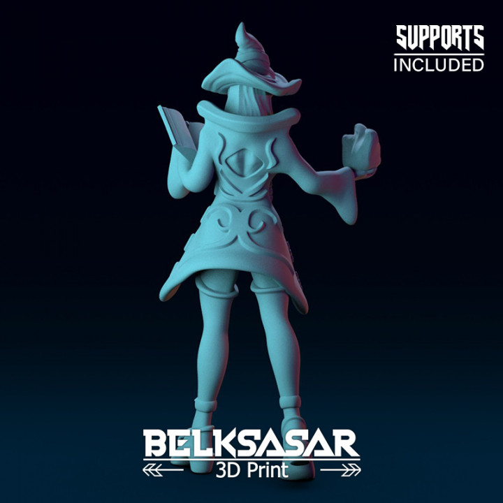 3D Printable Girl Fire Wizard by Belksasar