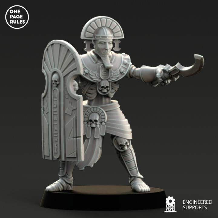 3D Printable Royal Guard - Mummified Undead by One Page Rules