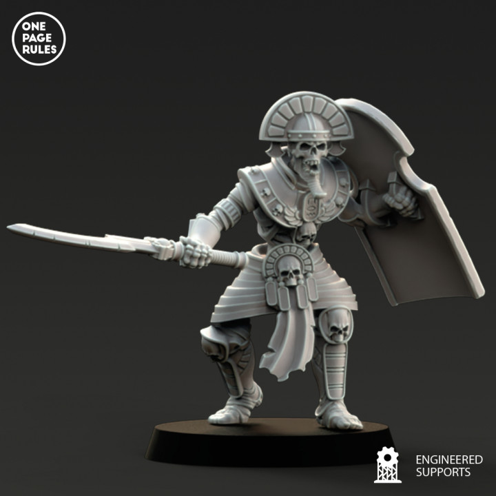 3D Printable Royal Guard - Mummified Undead by One Page Rules