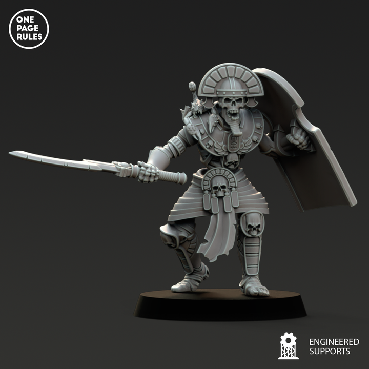 3D Printable Royal Guard - Mummified Undead by One Page Rules