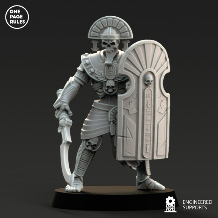 3D Printable Royal Guard - Mummified Undead by One Page Rules