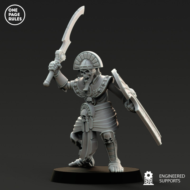 3D Printable Royal Guard - Mummified Undead by One Page Rules