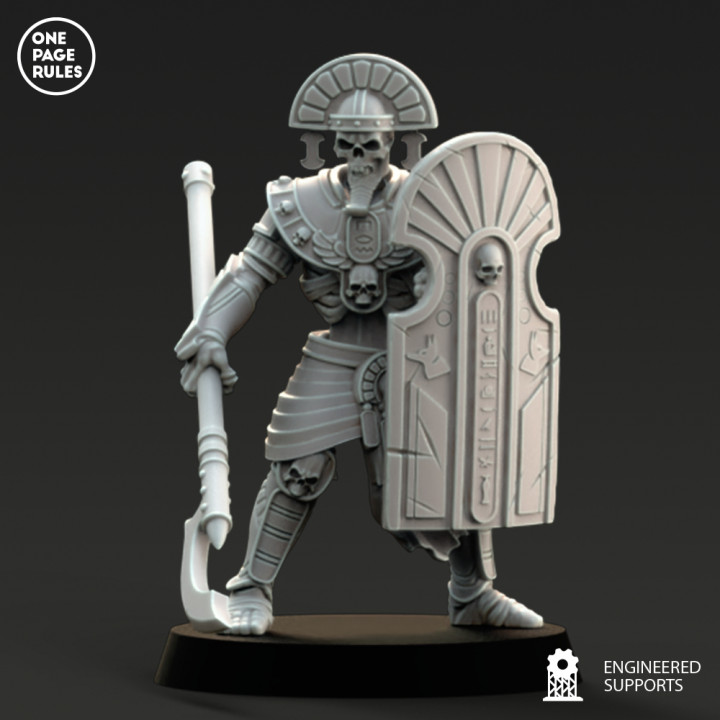 3D Printable Royal Guard - Mummified Undead by One Page Rules