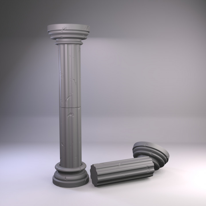 3D Printable Antique Column by Tiny Furniture