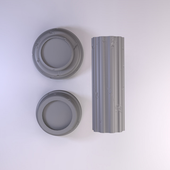 3D Printable Antique Column by Tiny Furniture