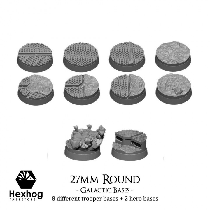 3D Printable Hexhog Tabletops: Grimdark and Galactic Bases by Hexhog ...