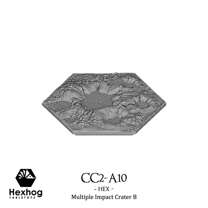 3D Printable Hexhog Tabletops: Catastrophic Craters⠀⠀⠀⠀ by Hexhog Tabletops