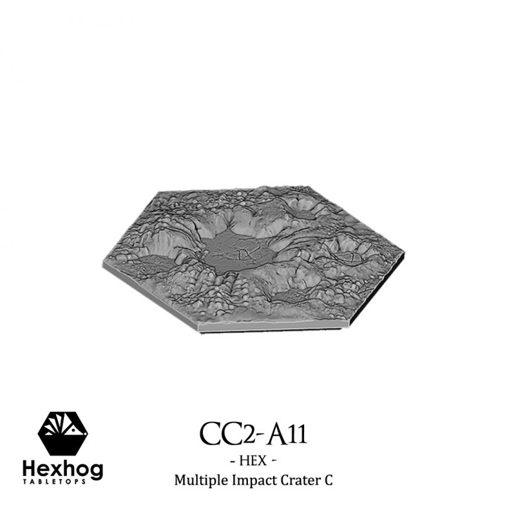 3D Printable Hexhog Tabletops: Catastrophic Craters⠀⠀⠀⠀ by Hexhog Tabletops