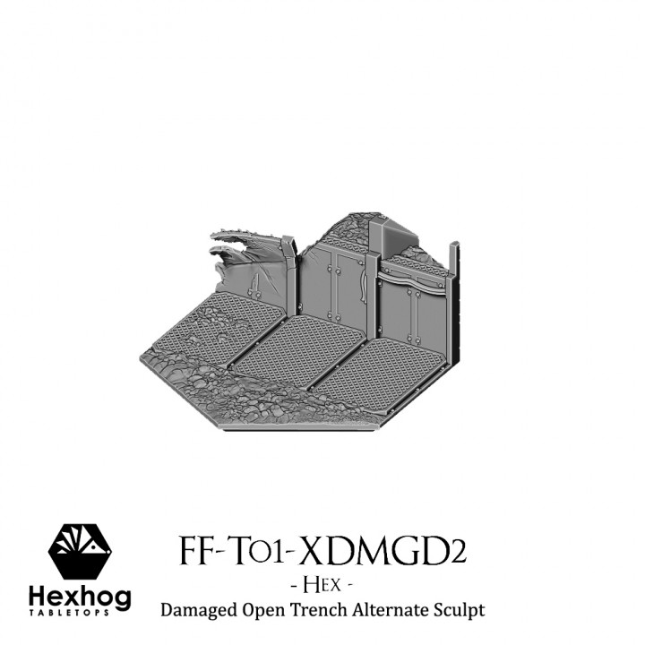 3D Printable Hexhog Tabletops: Damaged Trenches-FF Expansion ...