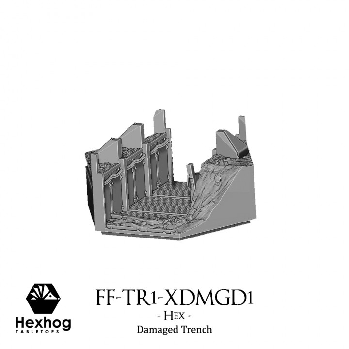 3D Printable Hexhog Tabletops: Damaged Trenches-FF Expansion ...