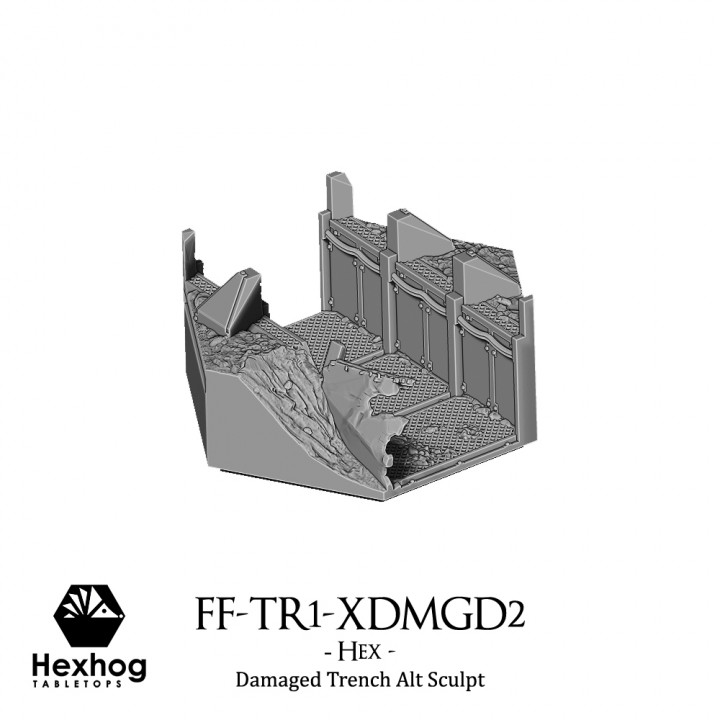 3D Printable Hexhog Tabletops: Damaged Trenches-FF Expansion ...