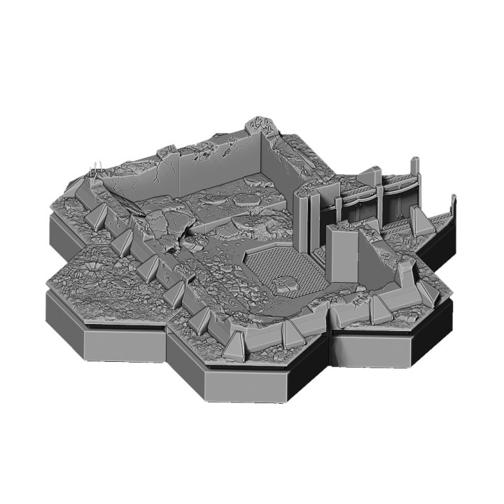 3D Printable Hexhog Tabletops: Damaged Trenches-FF Expansion ...