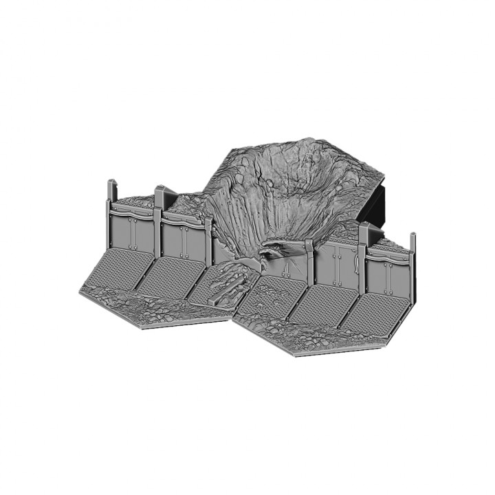 3D Printable Hexhog Tabletops: Damaged Trenches-FF Expansion ...