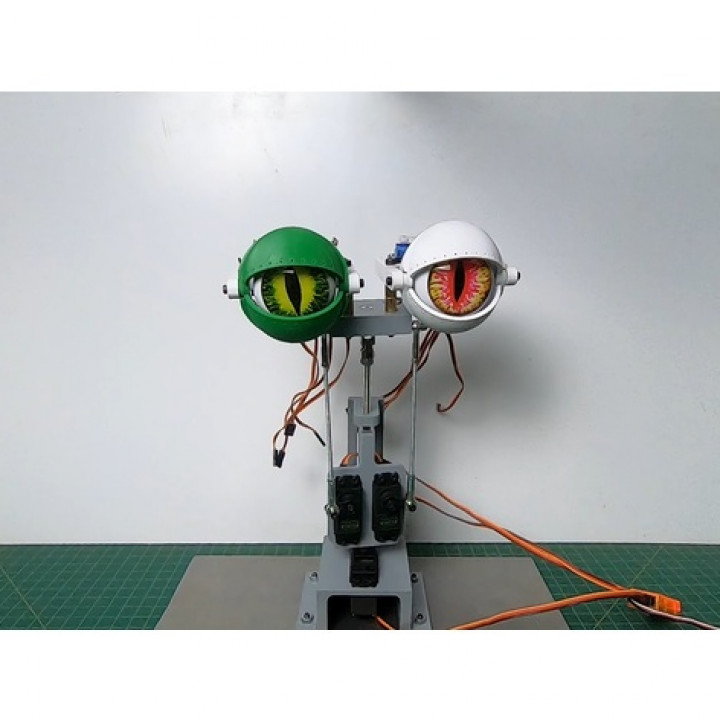 3D Printable Neck mechanism for animatronics and puppets by Flavio Hendrikx
