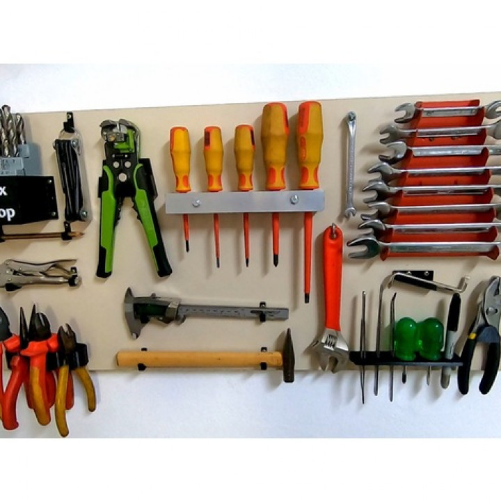 3D Printable 3D printed wall tool holders by Flavio Hendrikx