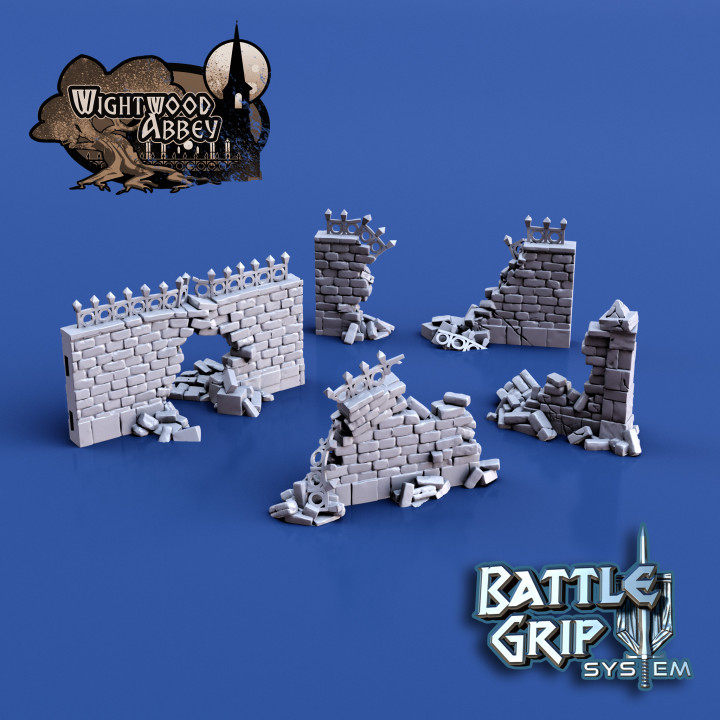 3D Printable Medieval Modular Walls – Ruins Expansion Set by Infinite ...