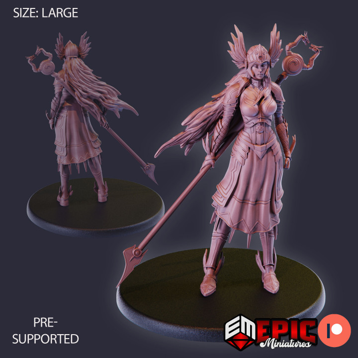 3D Printable Valkyrie Set / Norse Female Warrior Angle by Epic-Miniatures