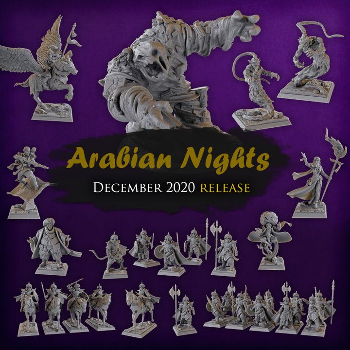 3D Printable Titan Forge Miniatures - 2020 - December - Arabian Nights ...