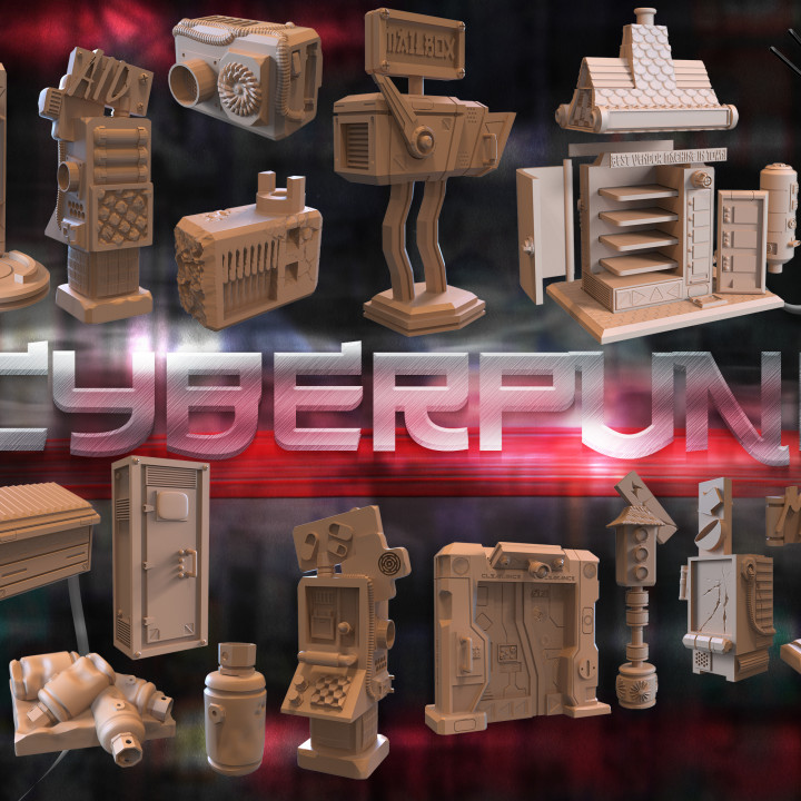 3D Printable Asian Cyberpunk props (Pick A Prop! Chopstick Unleashed ...