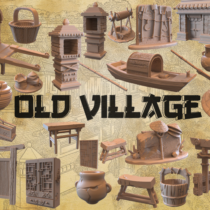 3D Printable Asian old village props (Pick A Prop! Chopstick Unleashed ...