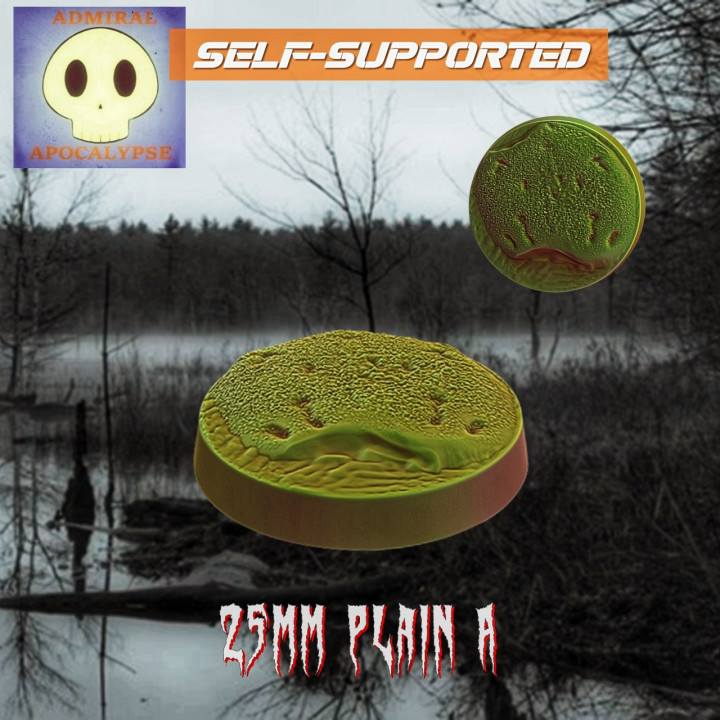 3D Printable Swamp Bases (15 stl files) by Admiral Apocalypse