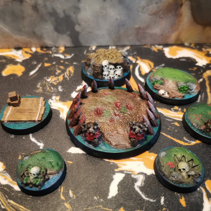 3D Printable Swamp Bases (15 stl files) by Admiral Apocalypse