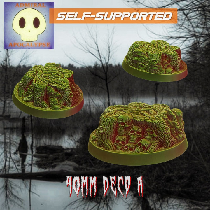 3D Printable Tree Of The Dead (40mm Round Base) by Admiral Apocalypse