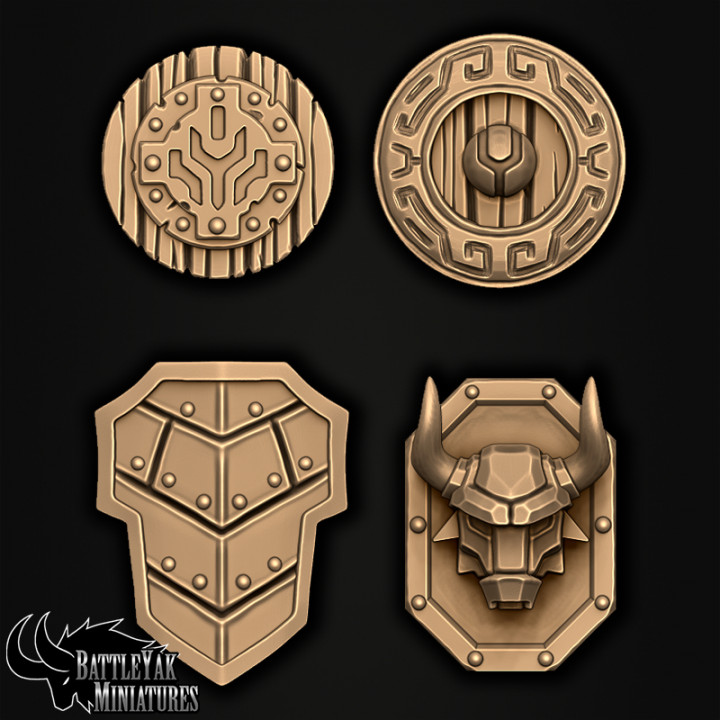 3D Printable Frostforge Shield-Maiden Pack by Battle Yak Miniatures