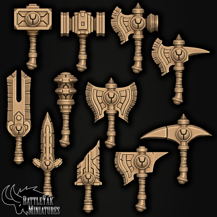 3D Printable Frostforge Shield-Maiden Pack by Battle Yak Miniatures