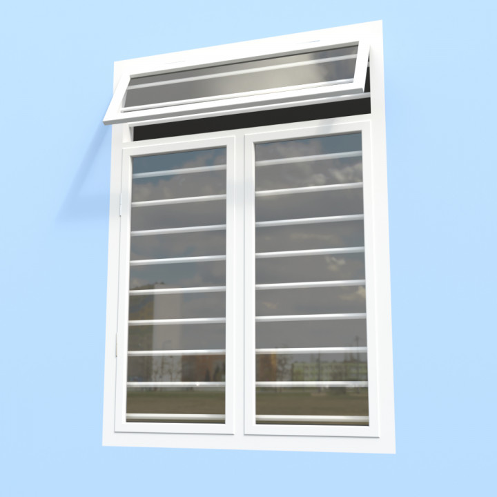 3D Printable Glass window 3D model by IndiaCADworks