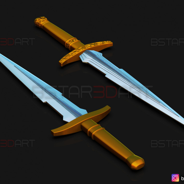 3D Printable Blades weapon - Dagger 2 versions by 3DpropsDesigns