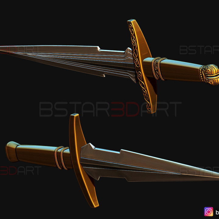 3D Printable Blades weapon - Dagger 2 versions by 3DpropsDesigns